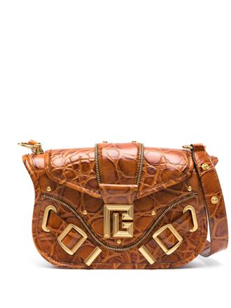 Balmain sac porté épaule Blaze - Marron