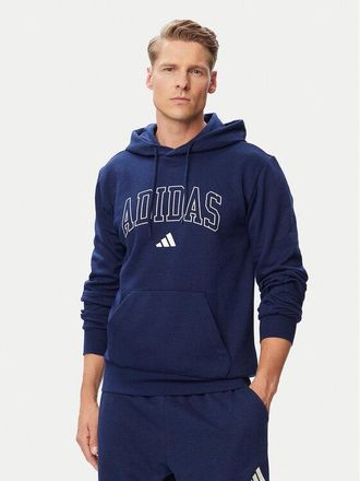 adidas Sweatshirt Collegiate Script Graphic Hoodie KC7186 Blau Regular Fit
