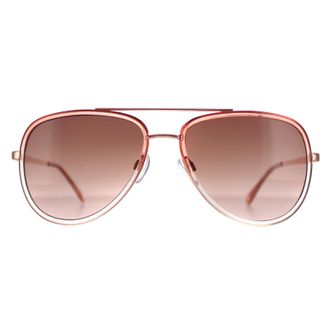 Guess Aviator Womens glänzend rosa Rauch Gradient GF0417
