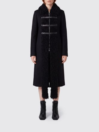 Fendi Manteau droit &agrave; capuche en m&eacute;lange de laine vierge et angora
