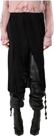 Blumarine Femme, Jupes, Noir, Taille: 38 FR Asymmetric Midi Skirt