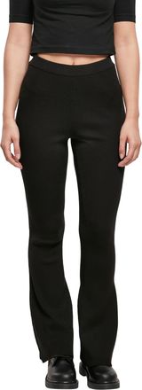Urban Classics Damen Ladies Rib Knit Bootcut Leggings, Black, 5XL