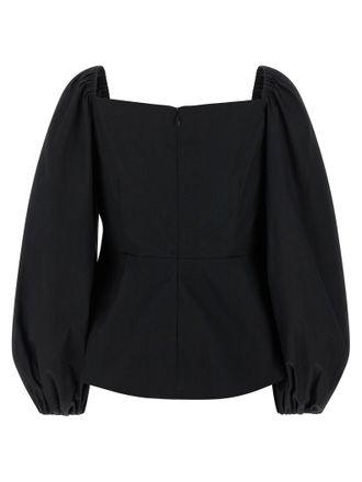 Carolina Herrera Puff Sleeve Blouse - Black