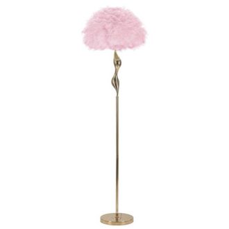 Paris Prix Lampadaire Imitation Plume Slim 165cm Or & Rose