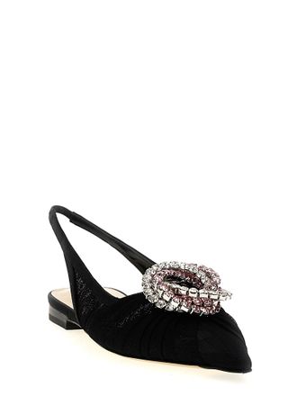 Mach & Mach Womens Black Polyamide Ballet Flats