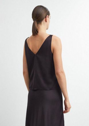 Comma Blusentop Bluse Satintop mit Spitze