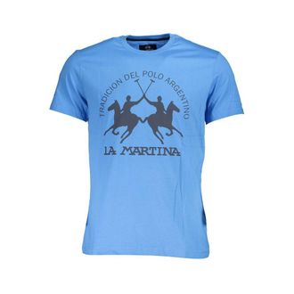 La Martina La Martina Blu Baumwoll Herren T-Shirt