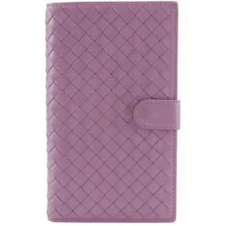 Bottega Veneta Portefeuille Bifold Pre-owned Intrecciato Nappa - Femme - Pre-owned - Violet - Taille: ONE Size