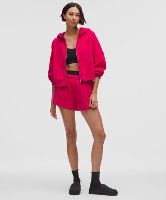 lululemon Scuba Shorts im Oversized Fit mit mittelhohem Bund und Dolphin-Saum f&uuml;r Frauen - 8 cm - Neon - Gr&ouml;&szlig;e XL