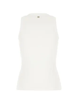 PANICALE Womens Embellished Ribbed Top Ss26 W