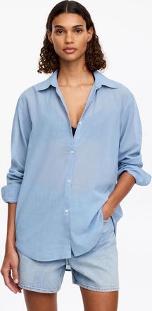 Arket Lockeres Cr&ecirc;pe-Hemd -Blau
