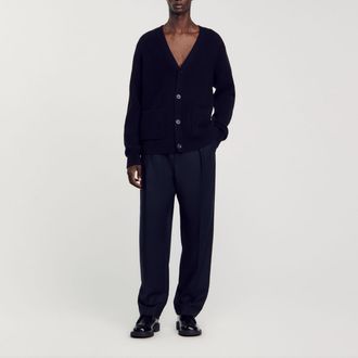 Sandro Cardigan aus Rippstrick