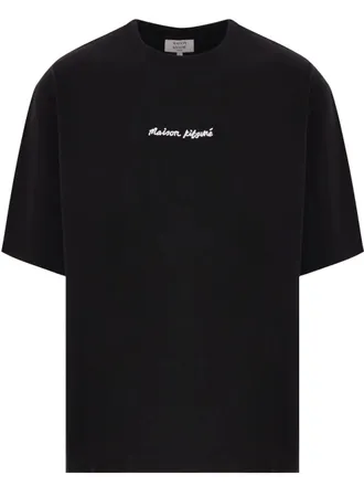Maison Kitsuné t-shirt à logo brodé - Noir