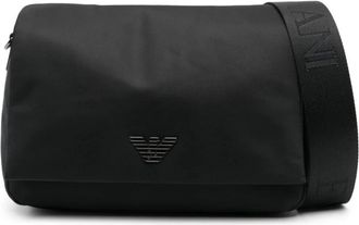 Emporio Armani Homme, Sacs, Noir, Taille: ONE Size Logo Nylon Crossbody Bag