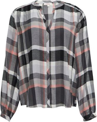 s.Oliver Langarmbluse Bluse Karierte Bluse aus Viskosemix