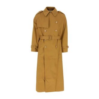 VETEMENTS Oversize ockerfarbener Baumwoll-Trenchcoat - - Coats - Damen - Gelb - S