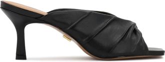 Kazar Femme, Chaussures, Noir, Taille: 39 EU Mules Kazar en cuir noir avec empeigne froiss&eacute;e