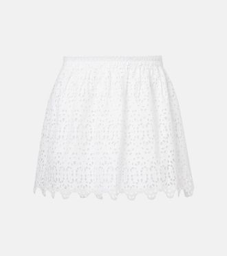 Frame Denim Mini-jupe The Deco brodée en coton