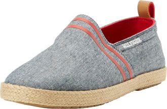 Tommy Hilfiger Herren Espadrilles Basic Tommy Flat Stoffschuhe, Blau (Desert Sky), 46