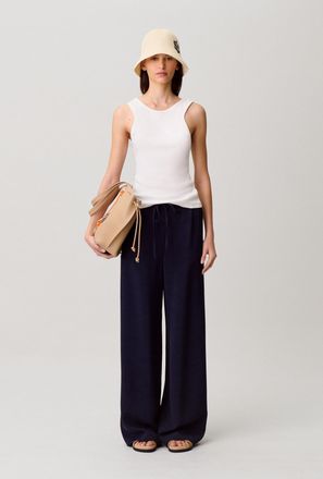 Claudie Pierlot Pantalon large ficelle
