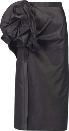 Maison Margiela Midi-Rock mit Blumen-Detail - - Skirts - Damen - Schwarzk - S