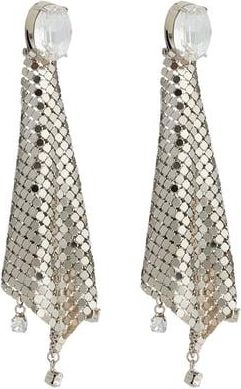 Paco Rabanne Ohrhänger aus Messing und Glas