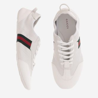Gucci Suede and Leather Sneakers - White
