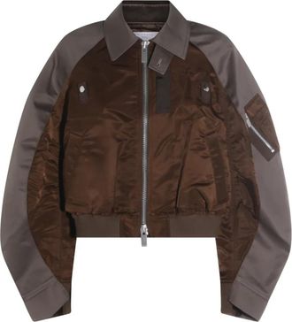 sacai Cotton Chino Blouson Jacke - - Jackets - Damen - Braun - M