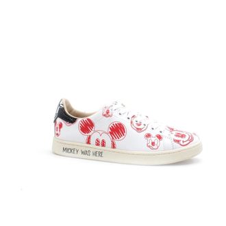 MOA Master Of Arts Mickey Mouse Leder-Sneakers - - Shoes - Damen - Wei&szlig; - 38 EU
