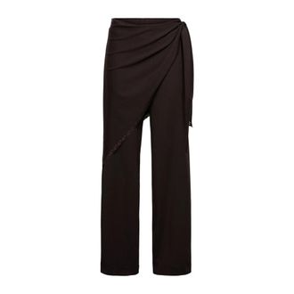 &Co Woman Weite Crepe-Hose - - Trousers - Damen - Braun - L