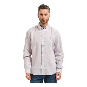 HUGO BOSS Homme, Chemises, Violet, Taille: M Summer Linen Shirt