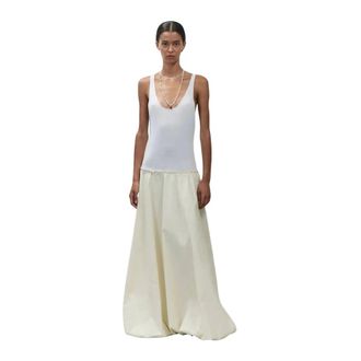 Alysi Femme, Robes, Blanc, Taille: 38 FR Maxi Dress