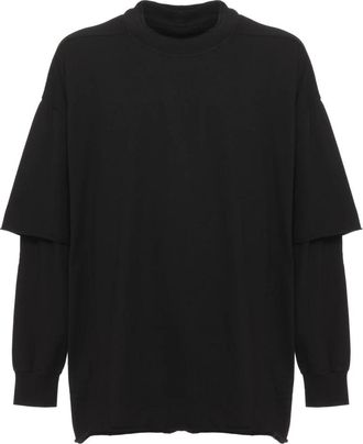 Rick Owens Homme, Sweatshirts et sweats &agrave; capuche, Noir, Taille: ONE Size SweaT-shirt en coton compos&eacute;