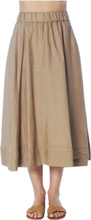 Rosso35 Rosso35, Femme, Jupes, Brun, Taille: 40 FR Gonna in lino elastico