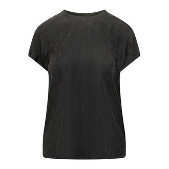 Pinko Kurz&auml;rmelige Bluse mit Rundhalsausschnitt - - Blouses & Shirts - Damen - Schwarzk - S