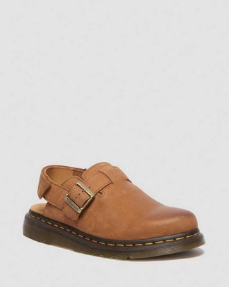 Dr. Martens Jorge II Tumbled Nubuck Mules in Braun, Gr&ouml;&szlig;e: 36