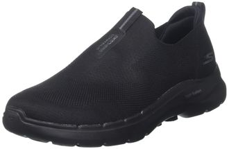 Skechers Gowalk 6 Herren-Laufschuh mit Stretch-Passform, zum Hineinschlüpfen, Laufschuhe für athletische Leistung, Schwarz, 45 EU X-Weit