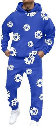 Generic Surv&ecirc;tement 2 pi&egrave;ces pour homme avec veste &agrave; capuche et fermeture &eacute;clair int&eacute;grale - Coupe droite - Style d&eacute;contract&eacute; - Sport athl&eacute;tique - Jogging - H