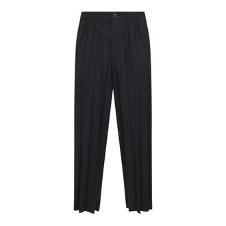 Issey Miyake Homme, Pantalons, Noir, Taille: M Pleated Wide Pantalons