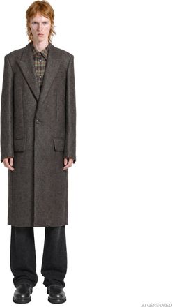 Acne Studios Wool Single-Breasted Coat