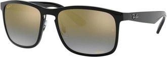 Ray-Ban Homme, Accessoires, Noir, Taille: 58 MM Chromance Square Lunettes de soleil
