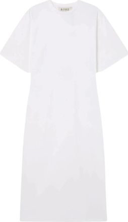 R&oacute;he Femme, Robes, Blanc, Taille: 40 FR Jersey Fitted T-Shirt Dress