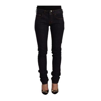 Gianfranco Ferre Baumwoll-Denim-Skinny-Jeans mit mittelhohem Bund - - Jeans - Damen - Schwarzk - W26