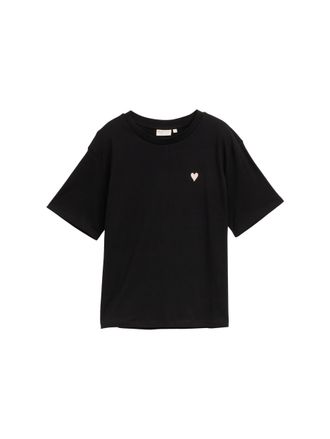 Tom Tailor Damen 1049713 T-Shirt, 14482-Deep Black, XL