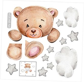 DOITOOL 2 Sätze Bär-Schalter-Aufkleber Wandtattoos Aufkleber ästhetisch Spiele Zubehör kinderzimmer wandsticker wall stickers for room wandstickers PVC-Aufkle