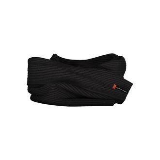 Calvin Klein Ribbed Knit Scarf Set - Black