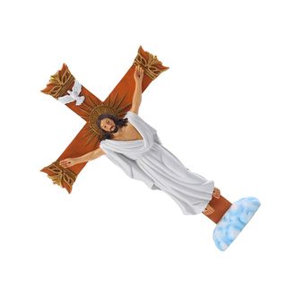 Valiclud Christlicher Harz Kreuzanh&auml;nger Jesus Kruzifix Filigranes Wandkreuz Farbecht Bruchfest Religi&ouml;se Wohnkultur Dekorativer Kreuzschmuck