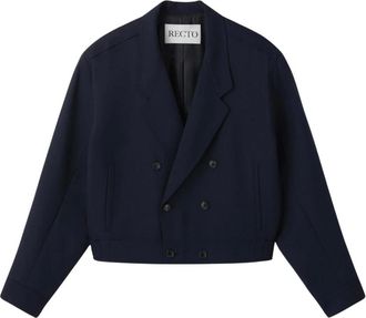 Recto Homme, Vestes, Bleu, Taille: L Double Breasted Short Jumper