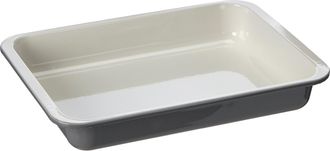 Zenker Grill- und Ofenform Emaille (40 x 5,5 x 29 cm) SPECIAL COOKING, rechteckige Auflaufform mit Emaille-Versiegelung, Bräterform für Braten & saftige Aufl