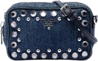 Prada Pre-owned Vintage Sac Bandouli&egrave;re - Femme - Pre-owned - Bleu - Taille: ONE Size